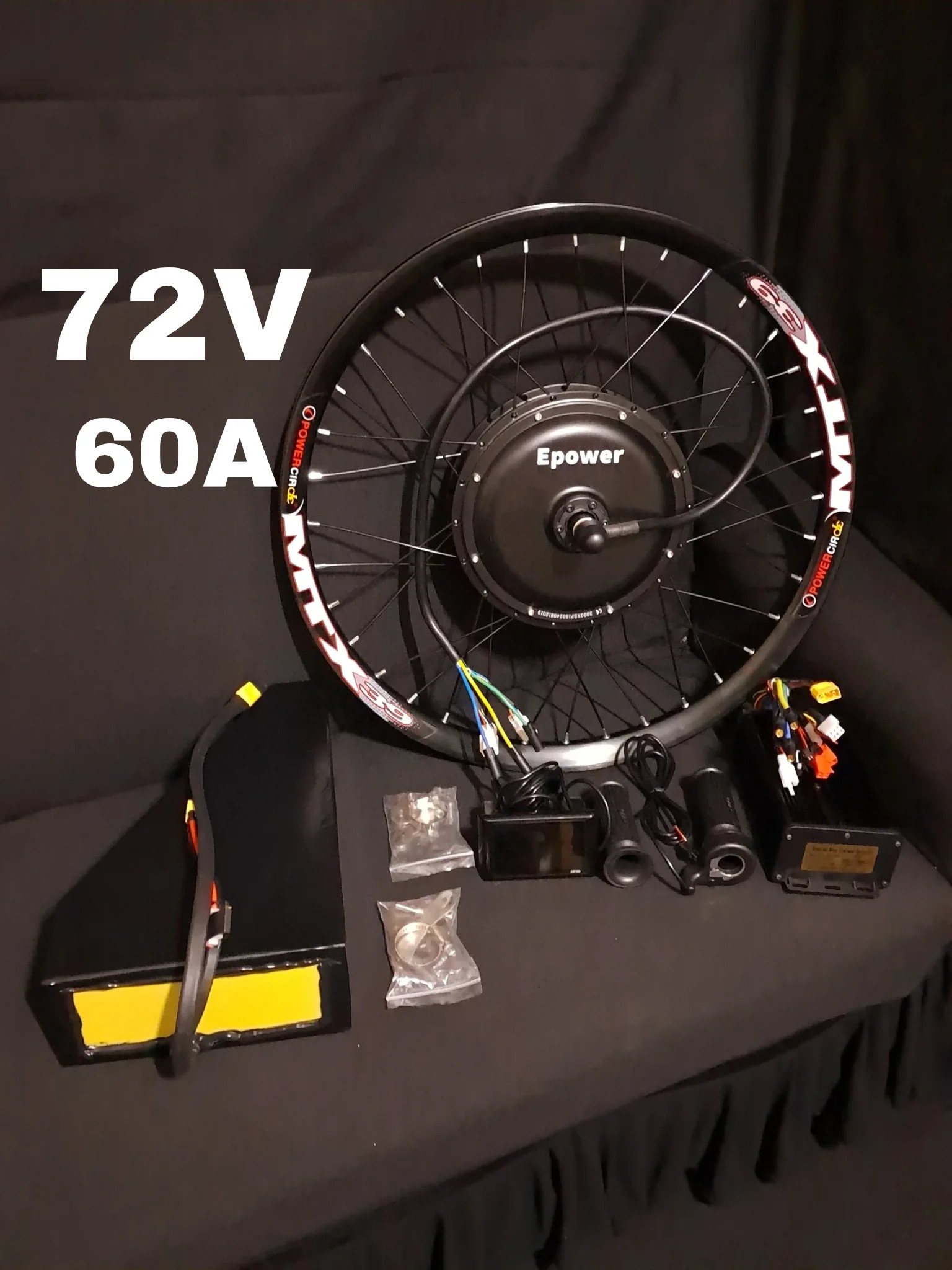 72V battery + 60a, 5000w peak ebike conversion kit - RS Surrons
